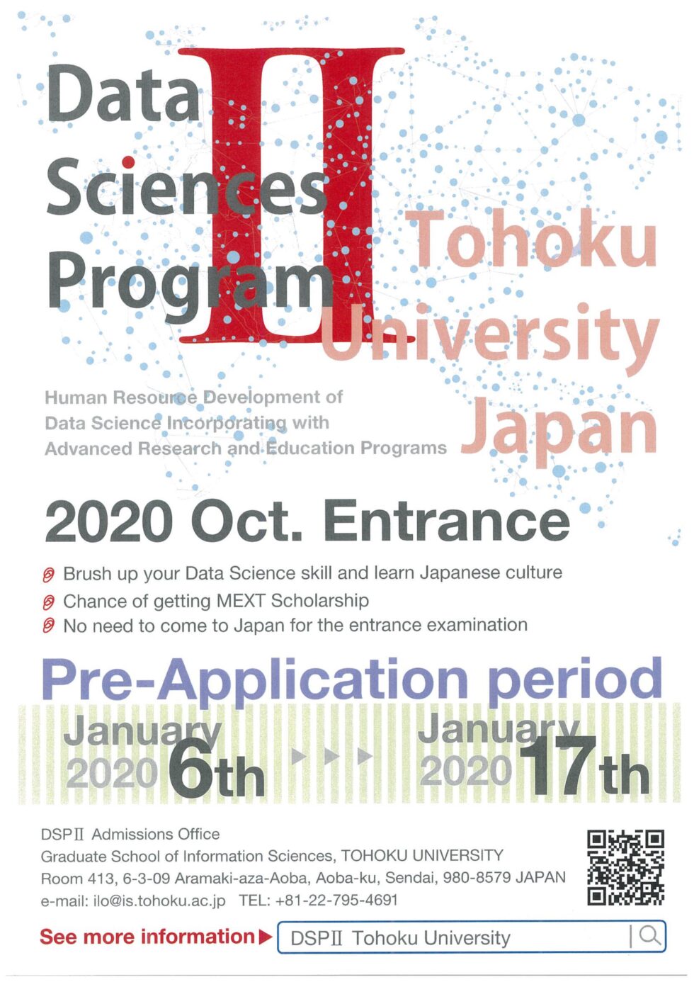 Master / Doctor course at Tohoku University, Japan | OIA